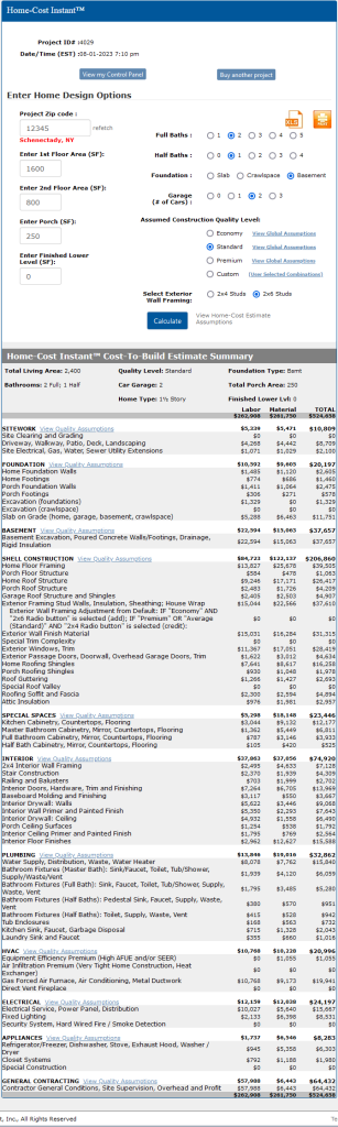 Products - Home-Cost | Accurate Cost-to-Build-A-House Calculator